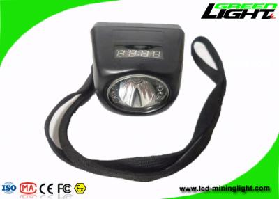 China Waterproof Digital Miner Cap Lamp 4000 Lux 4.5Ah Cordless LED Headlamp with Safety Rope for sale
