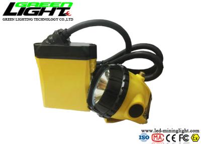 China 10.4Ah Corded LED Mining Headlamp 25000lux Explosion Proof Cap Lamp 348Lum for sale