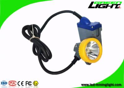 China Rechargeable LED Mining Cap Lamp 15000 Lux 6.6Ah Corded Headlamp ABS PC for sale