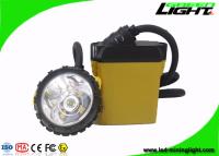 China Rechargeable LED Mining Lamp 25000Lux 10.4Ah IP68 Waterproof Corded Miner Headlight 800mA for sale