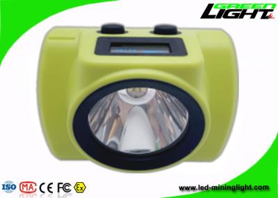 China IP68 Waterproof Mining LED Cap Lamp 18000lux 6.8Ah Cordless USB Charging with OLED Display SOS for sale