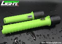 China Waterproof Rechargeable Led Flashlight Miner Security Green Color 12000LUX for sale