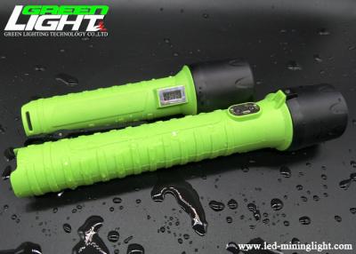 China Waterproof Rechargeable Led Flashlight Miner Security Green Color 12000LUX for sale