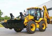 China Cummin Engine 4WD Backhoe Loader SAM388H with 6 in 1 Bucket Hot Sale in Angola for sale