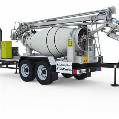 China Max Conveying Distance 150m  HBT6013K 40M3/H Concrete Pump Trailer for sale