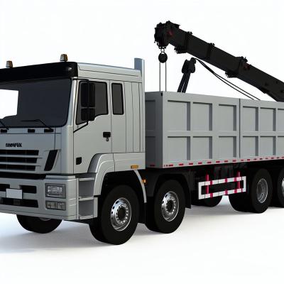 China 7000x2300x600mm Cargo Box Sinotruk Howo 6x4 336hp 10 Ton Truck Mounted Crane for sale