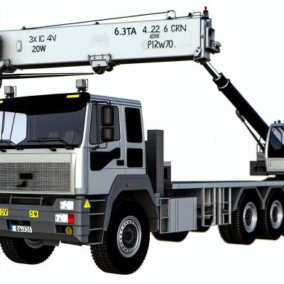 China 20kw Power 4x4 Driving HOWO Capacity 6.3 Ton Telescopic Boom Crane for sale