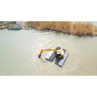 China Mini Amphibious Excavator With 7 Long Reach Boom Isuzu/cummines Engine Euro 2/3 with Hydraulic Cutter Suction Pump River Dredging Pond Desilting Machine for sale