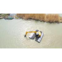 China Mini Amphibious Excavator With 7 Long Reach Boom Isuzu/cummines Engine Euro 2/3 with Hydraulic Cutter Suction Pump River Dredging Pond Desilting Machine for sale