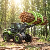 China 5.5 Ton Electric Wheel Loader XC958-EV Zero Emission with Timber Grapple, Electric Log Handler for Wood Timber Yard Material Moving For Sale in Sudbury Vancouver Edmonton Canada for sale
