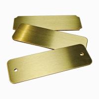 China Durable Blank Brass Nameplates Brushed Self Adhesive Metal Name Plates Customized for sale