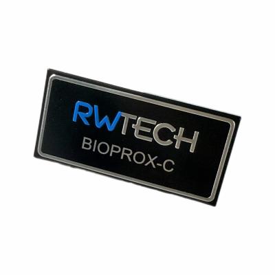 China Customized Embossed Aluminum Nameplate With Three-dimensional Effect With Adhesive for sale