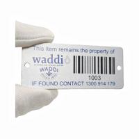 China Aluminum Metal Asset Tag Adhesive Custom Metal Nameplates Peeling Resistant With Frosted QR Codes for sale