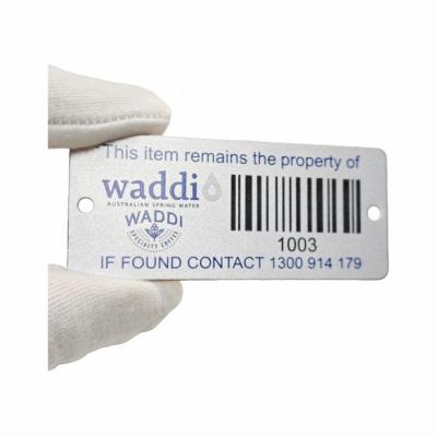 China Aluminum Metal Asset Tag Adhesive Custom Metal Nameplates Peeling Resistant With Frosted QR Codes for sale