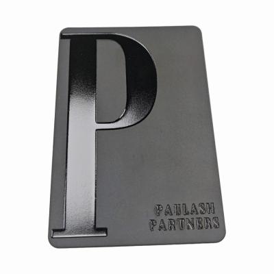 China Black Custom Metal Card Aluminum Information Business Card Lightweight for sale