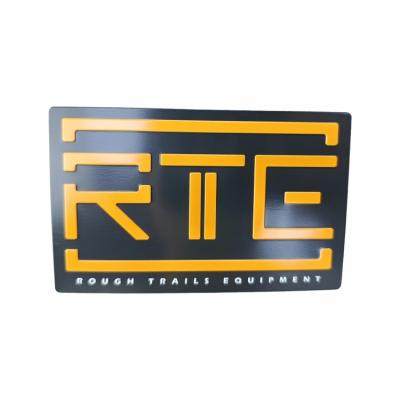 China Customized Printing Of Stamped Aluminum Metal Nameplates In Two Colors for sale