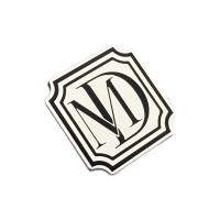 China Custom Aluminum Silk-screen Printing Black Label Metal Silver Logo Nameplate For Instrumentation And Equipment for sale