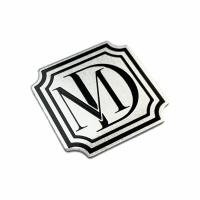 China Custom Aluminum Silk-screen Printing Black Label Metal Silver Logo Nameplate For Instrumentation And Equipment for sale