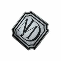 China Custom Aluminum Silk-screen Printing Black Label Metal Silver Logo Nameplate For Instrumentation And Equipment for sale