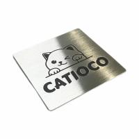 China Durable Stainless Steel Nameplate Wear Resistant Etched Metal Nameplates With Adhesive Backing for sale