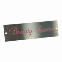China Customized Stainless Steel Nameplate Color t SS Etching Name Plate for sale