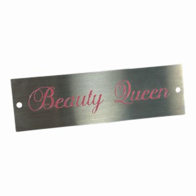 China Customized Stainless Steel Nameplate Color t SS Etching Name Plate for sale