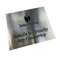 China Smooth Laser Cut Metal Name Plates Silver Custom Logo Wall Sign for sale