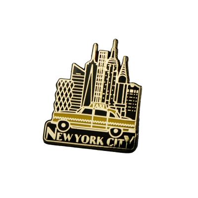 China 3D Custom Metal Logo Badges City Periphery Souvenir Pin Badges for sale