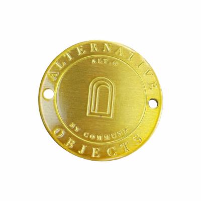 China Oval Custom Brass Nameplate Etched Solid Brass Name Plates Corrosion Resistant for sale