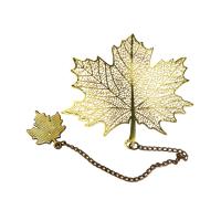 China Customized Metal Christmas Ornaments Gilded Maple Leaf Christmas Ornaments Durable for sale