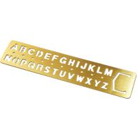 China Gold Custom Metal Stencil Hollow Out Metal Alphabet Stencil For English Letters for sale