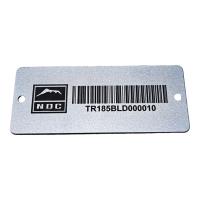 China Customized Aluminum Barcode Tags Durable Metal Barcode Asset Tags Silver for sale