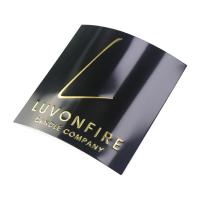 China Custom Embossed Aluminum Metal Labels for Perfume Bottles OEM Wholesale for sale
