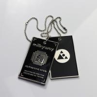 China Zinc Alloy Metal Hang Tag Electroplating Chrome Custom Hang Tags Corrosion Resistant for sale