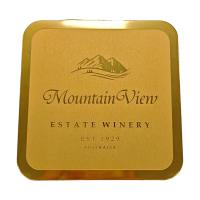 China Customized Aluminum Pattern Coasters Metal Anodized Silver And Gold Cup Labels for sale