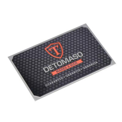 China Customized Aluminium Business Cards Black Metal Business Cards With Raised Logo for sale