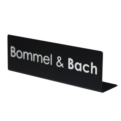 China Black Custom Made Metal Name Plates Durable Office Desk Name Plate Lightweight for sale