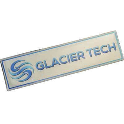 China Custom Epoxy Dome Printed Aluminum Base Labels With Adhesive Backing for sale
