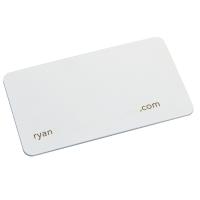 China Custom Metal White Aluminum Card Gold Text Business Card High-end Metal Plate for sale