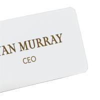 China Custom Metal White Aluminum Card Gold Text Business Card High-end Metal Plate for sale