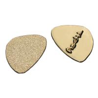 China Customized Gold Polished Electroplated Metal Logo Word Raised Gold Zinc Alloy Label for sale