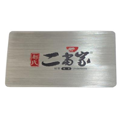 China Custom Design Thank You Small Business Gift Cards Luxury Stainless Steel Metal Card for sale