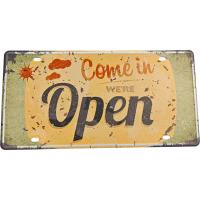 China Flat Printed Plaque Name Plates Embossed Decorative Metal Wall Plaques for sale