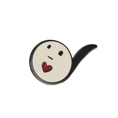 China Custom High Quality Silver-Plated Metal Enamel Badge Lapel Pins Custom Logo For Clothes Hat Bag for sale