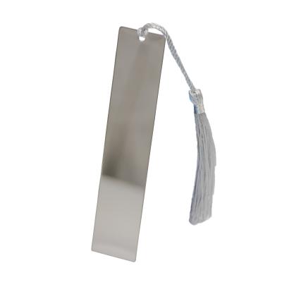 China Mirror Finish Custom Made Bookmarks Rectangular Stainless Steel Bookmark Corrosion Resistant for sale