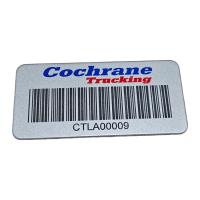 China Custom Black-on-Silver High-Scannability Aluminum Barcode Labels for sale