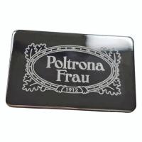 China Customized Stainless Steel Laser Logo Nameplate Electroplated Polished Black Chrome Metal Signboard For Furniture for sale