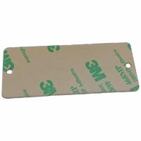 China Custom Metal Asset Tag Laser Engraving Black Text Label With Holes 3M Adhesive for sale