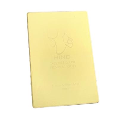 China Custom-made High-quality Nameplates Of Aluminum Alloy Embossed Perfume Labels In Court Style for sale