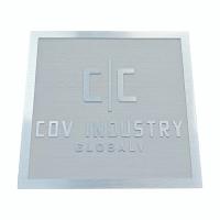 China Custom Silver Etched Aluminum Nameplates With Adhesive Backing for sale